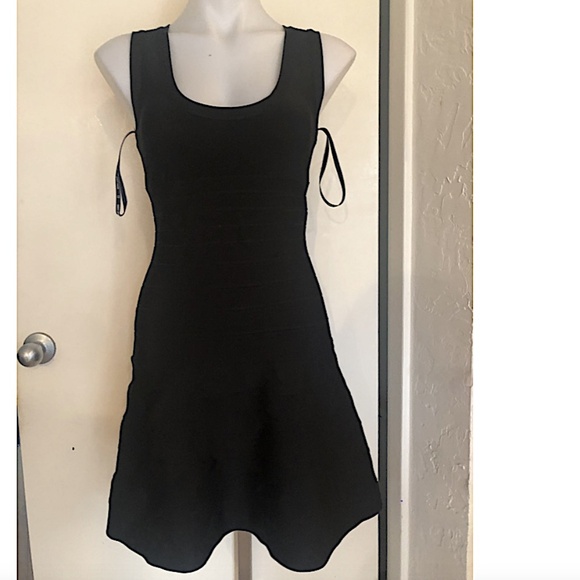 Herve Leger | Dresses | Herve Leger Cooped Sleeveless Aline Dress ...